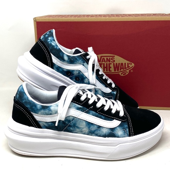 Vans | Shoes | Vans Tiedye Old Skool Overt Cc Shoe Platform Black Suede ...